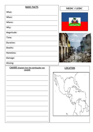 Natural Hazards - Earthquakes (AQA GCSE) (2nd Half) | Teaching Resources