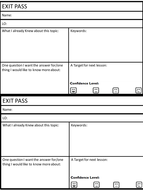 Exit passes | Teaching Resources