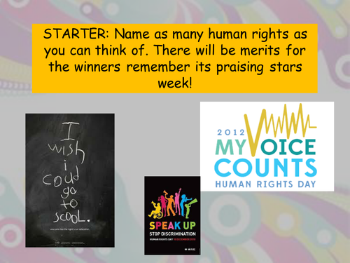 Human Rights Market Place lesson | Teaching Resources