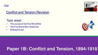 AQA GCSE History - Conflict and Tension 1894-1918 Revision | Teaching ...