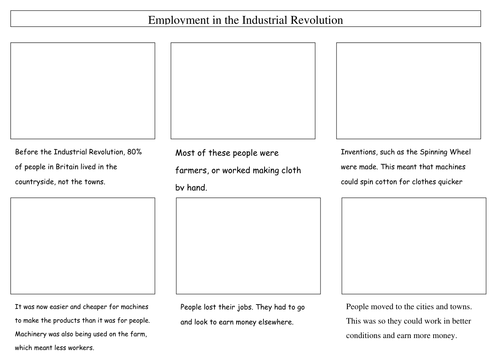 Industrial Revolution - Employment | Teaching Resources