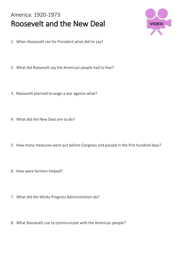 AQA GCSE History (2016 spec) - The First New Deal | Teaching Resources