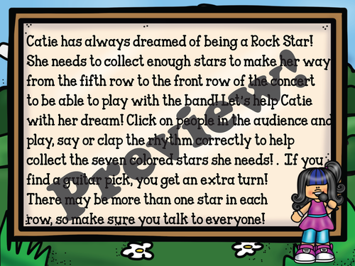 Catie the Rock Star! Interactive Recorder BAG Game for Google Slides ...