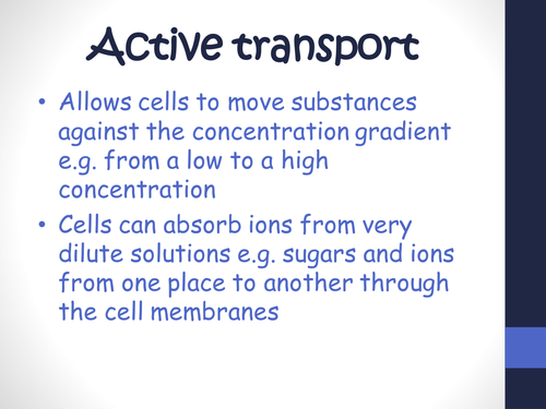 NEW GCSE AQA B1 Cell structure and transport lessons 7-10 | Teaching ...