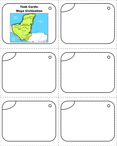 Maya Civilization Task Cards | Teaching Resources