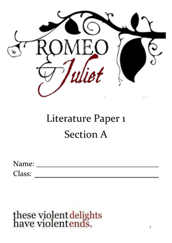 Romeo and Juliet Whole Play Booklet | Teaching Resources