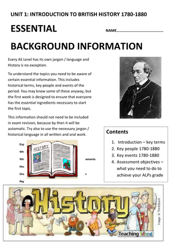 Introduction to British History 1780-1880 | Teaching Resources