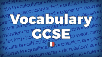 French GCSE - Vocabulary list (AQA New Specification 8658) | Teaching ...