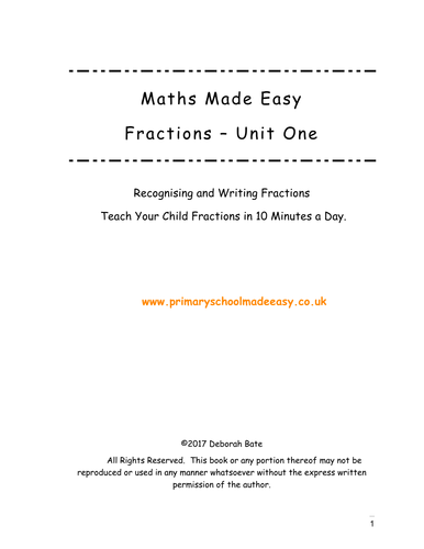 Recognising and Writing Simple Fractions | Teaching Resources