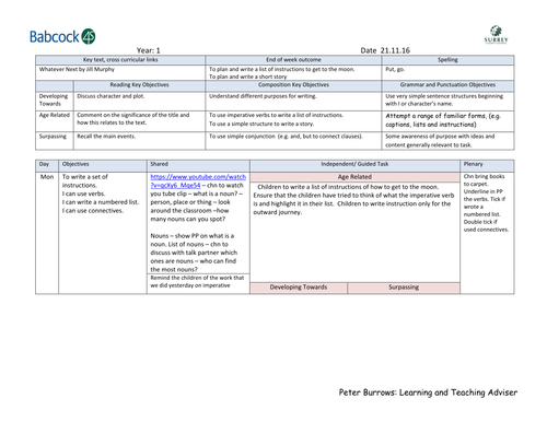 Whatever Next 2 weekly plan | Teaching Resources