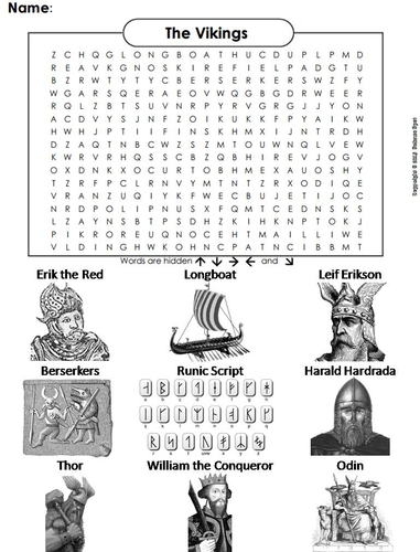 The Vikings Word Search | Teaching Resources