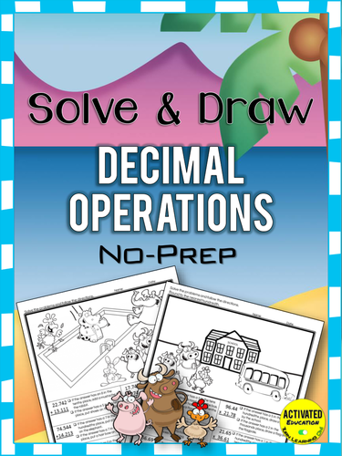Decimal Operations Solve & Draw Activity | Teaching Resources Decimal Operations Solve & Draw Activity | Teaching Resources