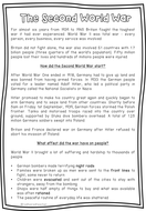 Reading Comprehension WW2 Overview Non-Fiction With Skill Specific ...