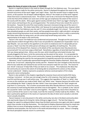To Kill a Mockingbird: model essays on themes of prejudice and racism ...