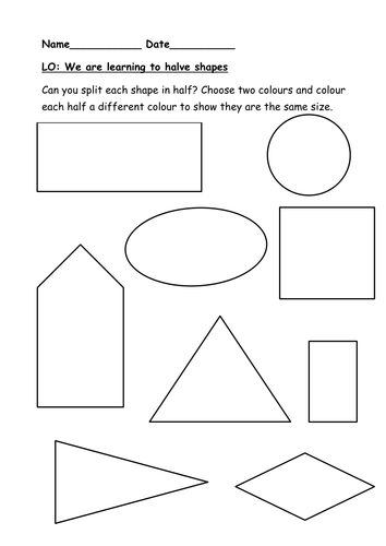 Halving Numbers and Shapes | Teaching Resources Halving Numbers and Shapes | Teaching Resources