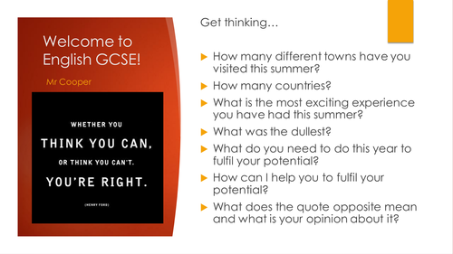 Two Creative Writing Lessons for English Language GCSE | Teaching Resources