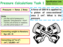 New AQA GCSE Physics Surfaces & Pressure Lesson | Teaching Resources