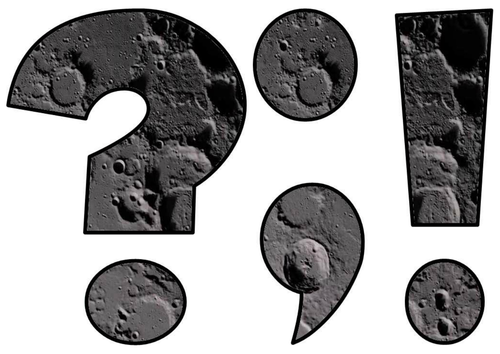 MOON THEMED DISPLAY LETTERS NUMBERS AND PUNCTUATION SPACE PLANETS ...