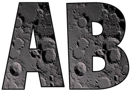 MOON THEMED DISPLAY LETTERS NUMBERS AND PUNCTUATION SPACE PLANETS ...