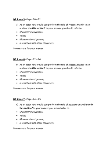 GCSE Drama WJEC written exam- help/ support revision resources for ...