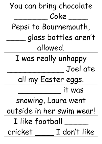 Year 6 SATs revision - SPG - Conjunctions | Teaching Resources