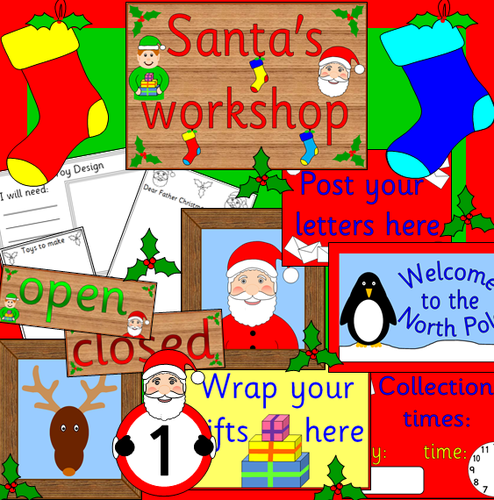 Santa's Workshop Christmas role play pack | Teaching Resources