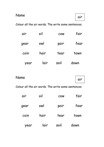 Phonics phase 3 activities | Teaching Resources