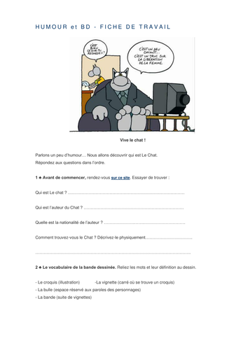 Comics in the French culture / la Bande Dessinée | Teaching Resources