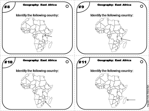 East Africa Task Cards | Teaching Resources