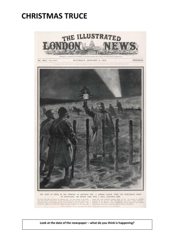 Outstanding KS3 Non-Fiction Reading Lesson WW1 on Christmas Truce ...