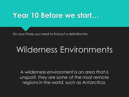 Living World: Wilderness Environments | Teaching Resources