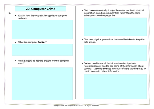 ICT Computer Misuse, Safety and Law | Teaching Resources