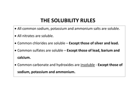 Solubility rules game (Predicting products and generating chemical ...