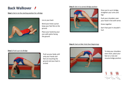 Gymnastics Back Walkover Task Card (Differentiated Progressions ...