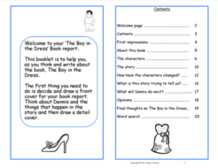 Writing a Book Report; Complete Lesson – The Boy in the Dress ...