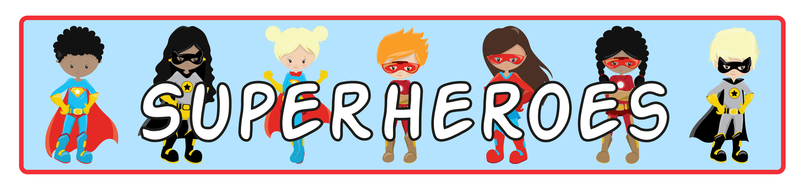 Superheroes Display Banner with Display Cards - Instant Display Pack by ...