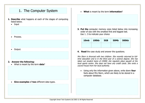 ICT The Computer System Part 1 | Teaching Resources