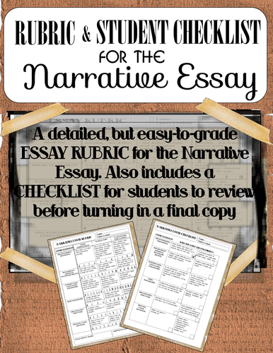 Narrative Essay Writing: Easy to Grade Rubric with Student Review ...