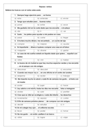 Spanish GCSE revision vocabulary verb gap-fill revision A* structures ...