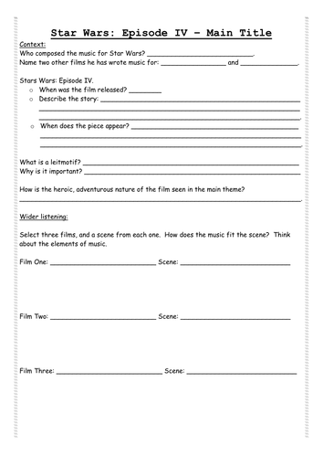 GCSE Edexcel 9-1 Star Wars Work Booklet | Teaching Resources