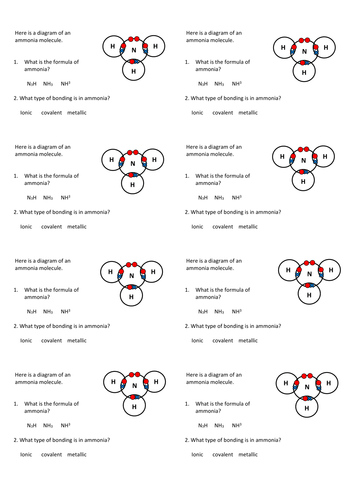GCSE Chemistry Structure and Bonding Questions (Sticky Labels ...