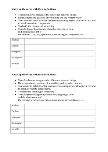 Command Word Bingo and Word Match | Teaching Resources