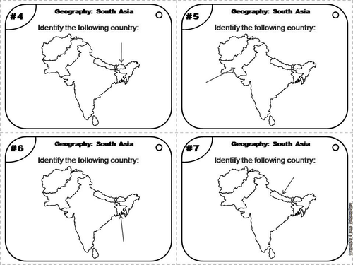 South Asia Task Cards | Teaching Resources