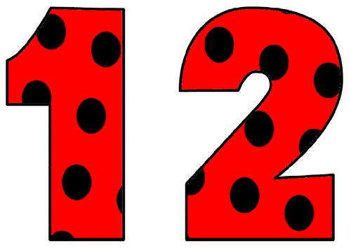LADYBIRD LADYBUG THEMED DISPLAY LETTERING- LETTERS, NUMBERS ...