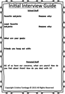 Initial Interview Guide | Teaching Resources