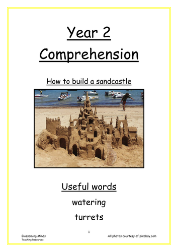 How to build a sandcastle (seaside) - Year 2 comprehension - summer ...