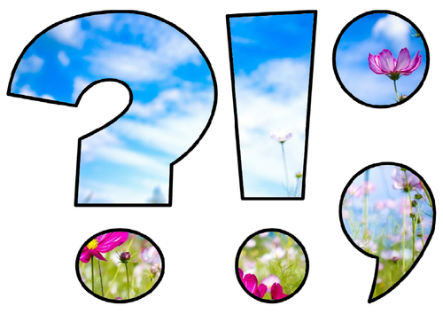 SPRING THEMED DISPLAY LETTERING- LETTERS, NUMBERS, PUNCTUATION- SEASONS ...