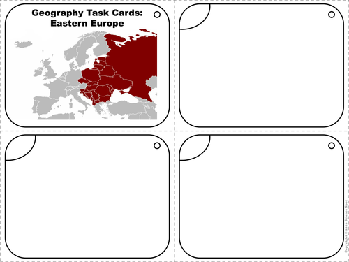 Eastern Europe Task Cards | Teaching Resources