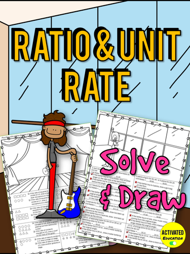 Ratios & Unit Rates Solve & Draw Activity | Teaching Resources