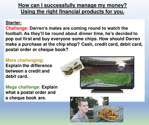 Personal Finance: Credit cards | Teaching Resources
